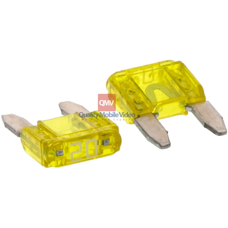 Accele 5607 20 Amp Low-Profile Mini ATM Fuses