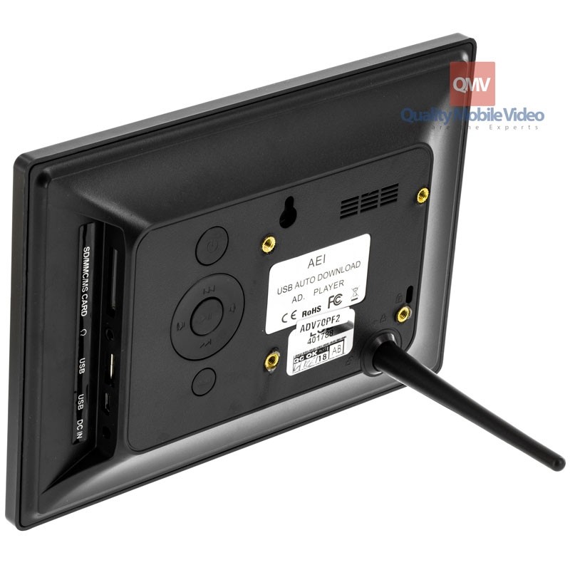 Accelevision ADV70PF2 7" Monitor with integrated Digital Media Player