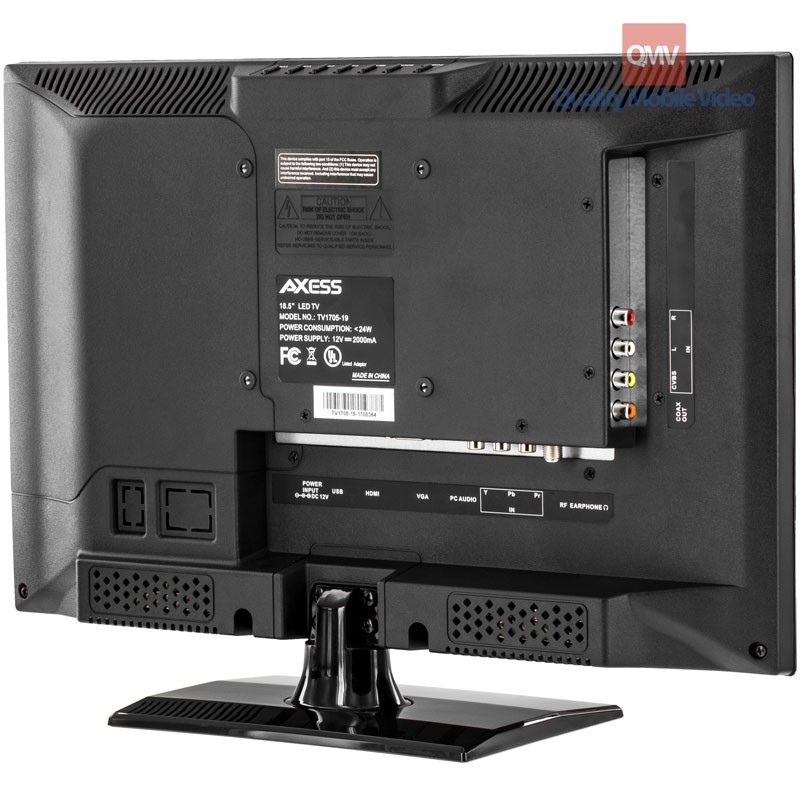 Axess TV1705-19 19" 12 Volt HD LED TV with AC/DC power adapter