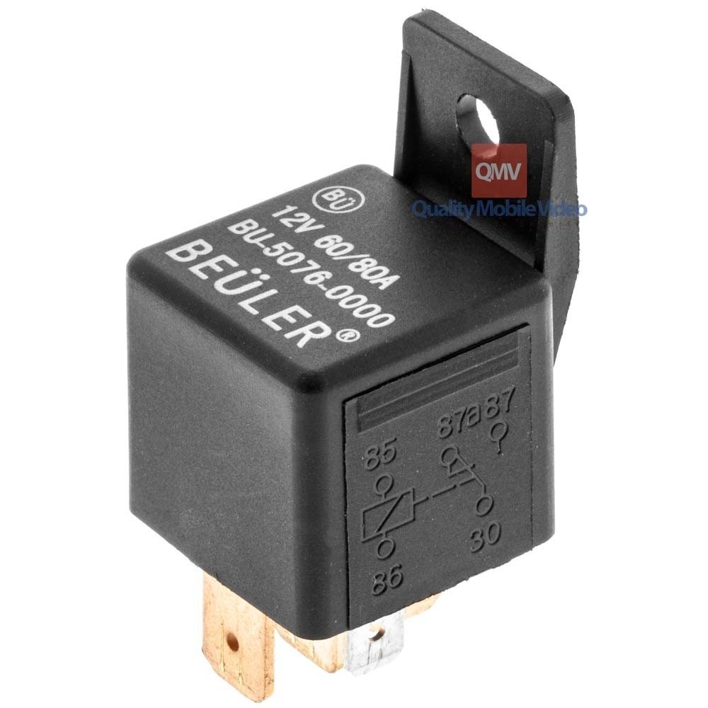 Beuler BU5076BRS 12 VDC Automotive 5-Pin Relay SPDT 60/80A with plastic ...