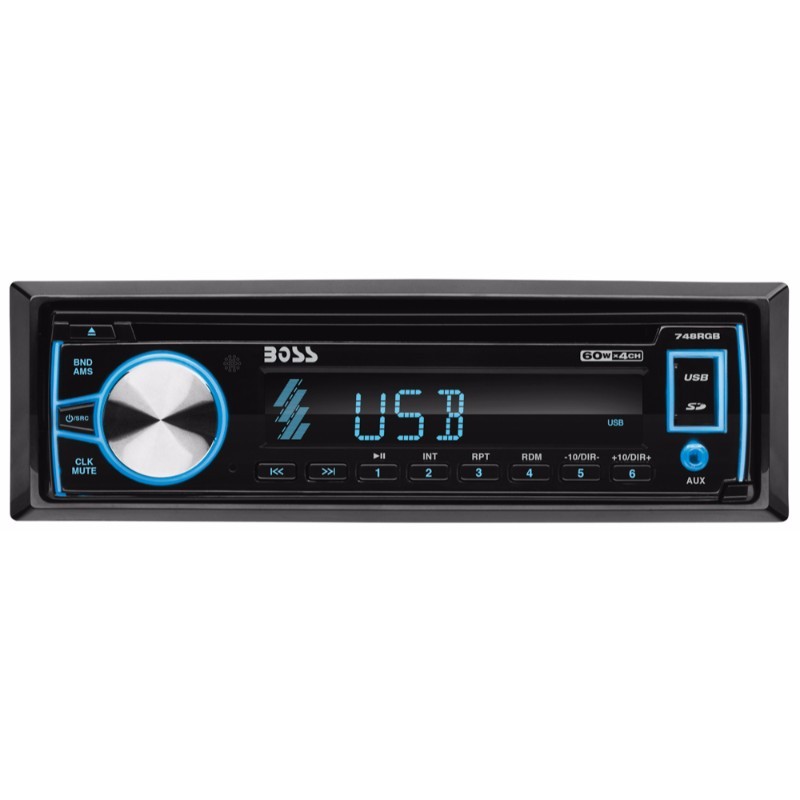Boss Audio 748RGB Single DIN In-Dash CD/SD/AM/FM Receiver