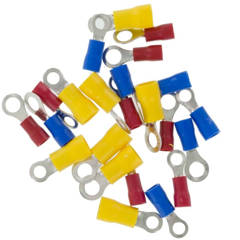 Metra IBR16 (3) Wire Size Crimp Nickel #8 and #10 Ring Terminals - 24 ...