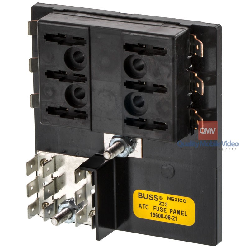 Bussman 15600-06-21 6-Gang Fuse Distribution block with ground distribution