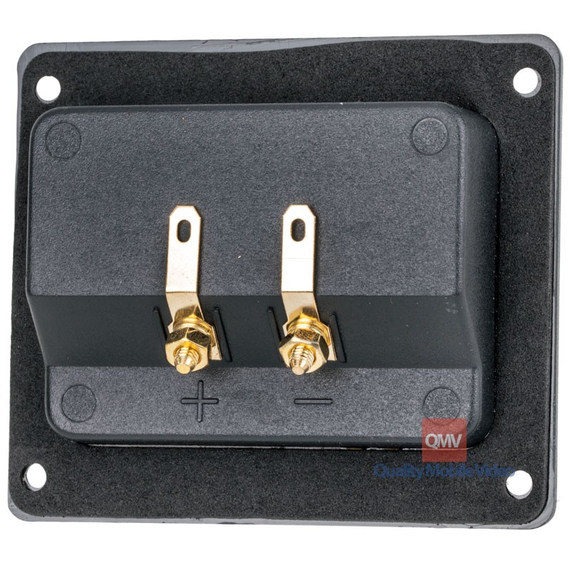 The Install Bay TCSB Square Recessed Terminal Cup with Gold Binding Posts