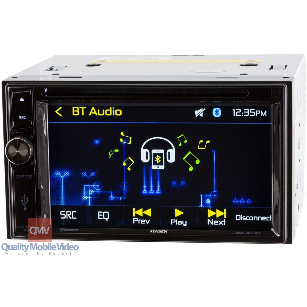 Jensen VX3026 Double DIN Indash Receiver with Bluetooth, DVD, and Phone ...