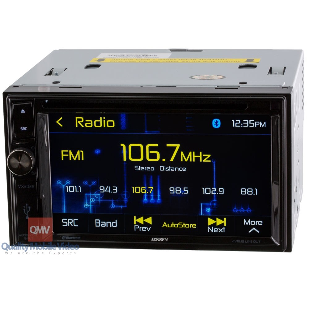 Jensen VX3026 Double DIN Indash Receiver with Bluetooth, DVD, and Phone ...