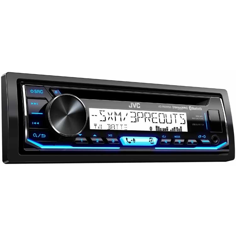 JVC KD-R99MBS Single DIN Bluetooth CD Receiver with USB and SiriusXM Ready