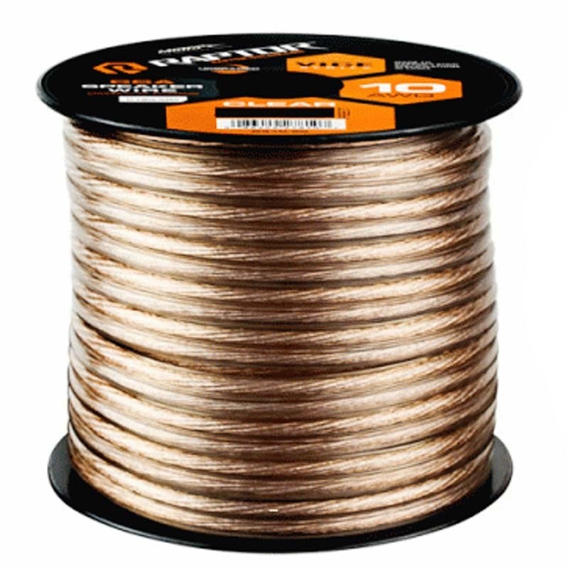 Metra Raptor RSW10-100 10-Gauge 100 Ft Clear Speaker Wire
