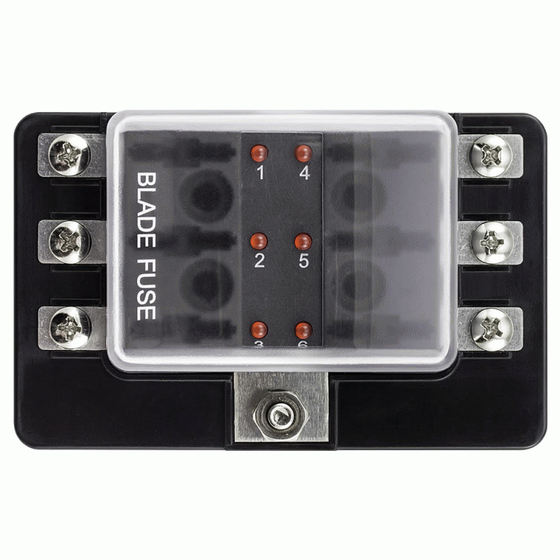 Quality Mobile Video BLRI506 6-Gang ATC Fuse Block with LED indicator