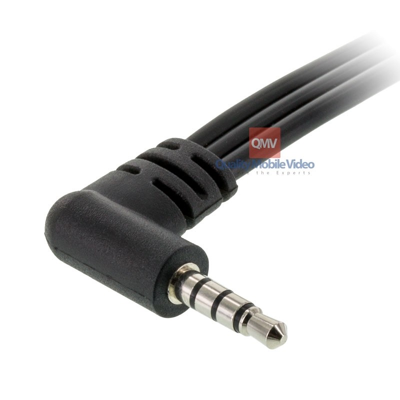 QMV TOP-35AV1 Right angle 3.5mm Phono Plug to Audio Video RCA