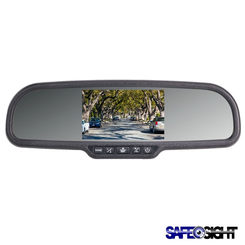 Safesight RV-458 Replacement Rearview Mirror with 4.3" LCD Display