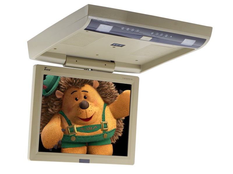 Tview T1501DVFD 15 inch Overhead Roof Mount Flip Down Swivel LCD ...