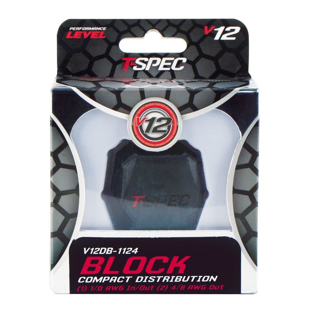 T-Spec V12DB-1124 V12 Series 2 Position Distribution Block with 0 Gauge ...