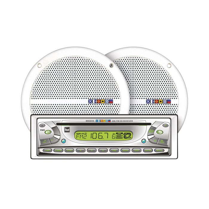 DISCONTINUED - Dual 6.5" Marine Stereo and Speaker Combination