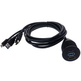 Beuler USBRHDMIC Flush Mount Single USBC, Single USBA and HDMI Jack Panel