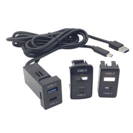 Beüler USBDC-KIT Dual USB and USBC Extension with universal and vehicle ...