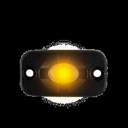 Heise HE-TL1A 12 Volt Marine Flush Mount (3) x 3 Watt LED Light - Amber