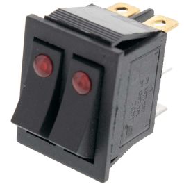 Quality Mobile Video 01006R Dual Slot SPDT Dual Rocker Switch with ...