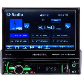 Soundstream VR-75XB 7" Single DIN Flip Up DVD Receiver with Bluetooth 4 ...