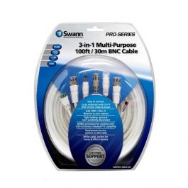 Swann SWPRO-30MCAB 100 Foot 3-in-1 Multi-Purpose with BNC, DC power ...