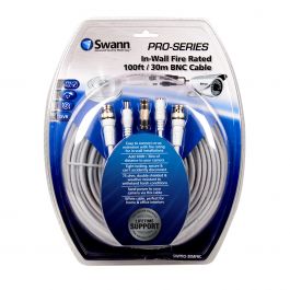 Swann SWPRO-30MFRC 100 foot Video & Power Cable with BNC and DC power plug
