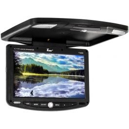 Tview T126IRBK 12 Inch Roof Mount Flip Down Monitor with IR Infrared ...